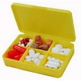 6 Compartment Rectangular Pill Box (Opaque Yellow) HSA/FSA Eligible ...