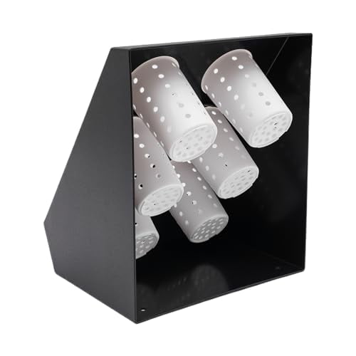 6-Compartment Restaurant Utensil Holder, Flatware Cylinder Storage ...