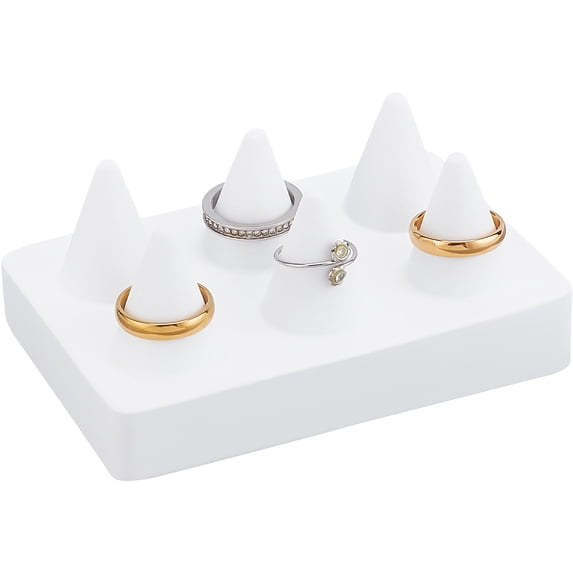 6 Cone Slots Gesso Ring Display Stands Finger Ring Organizer Holder for ...