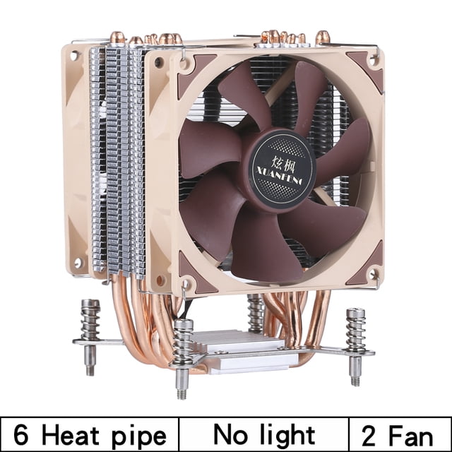 6 Copper Tube PC Air Cooled Silent PWM Computer Host Case CPU Heat Sink ...