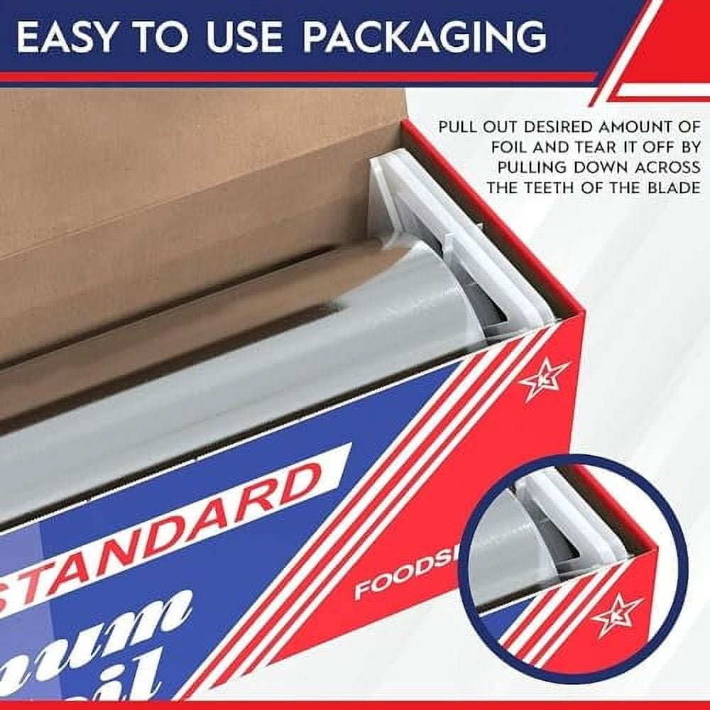 (6 Count) 12"x1000 Standard Aluminum Kitchen Foil Rolls for Food ...