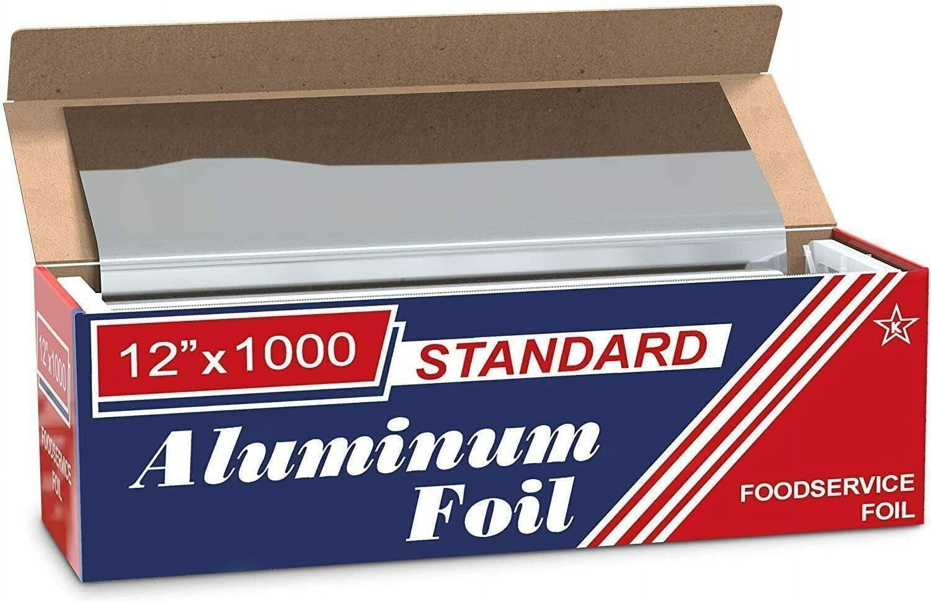 (6 Count) 12"x1000 Standard Aluminum Kitchen Foil Rolls for Food ...