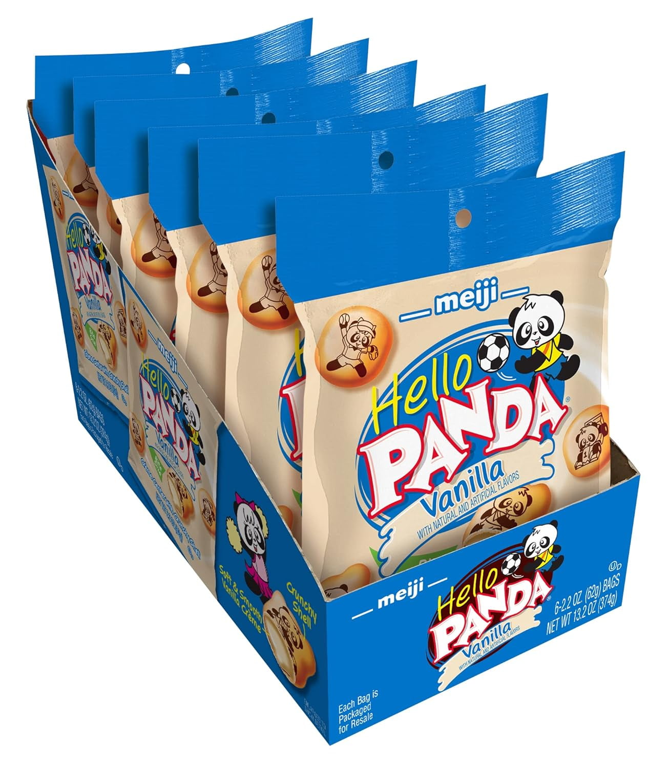 6 Count 2.2 oz Hello Panda Vanilla Cookies – Crunchy Biscuit with ...