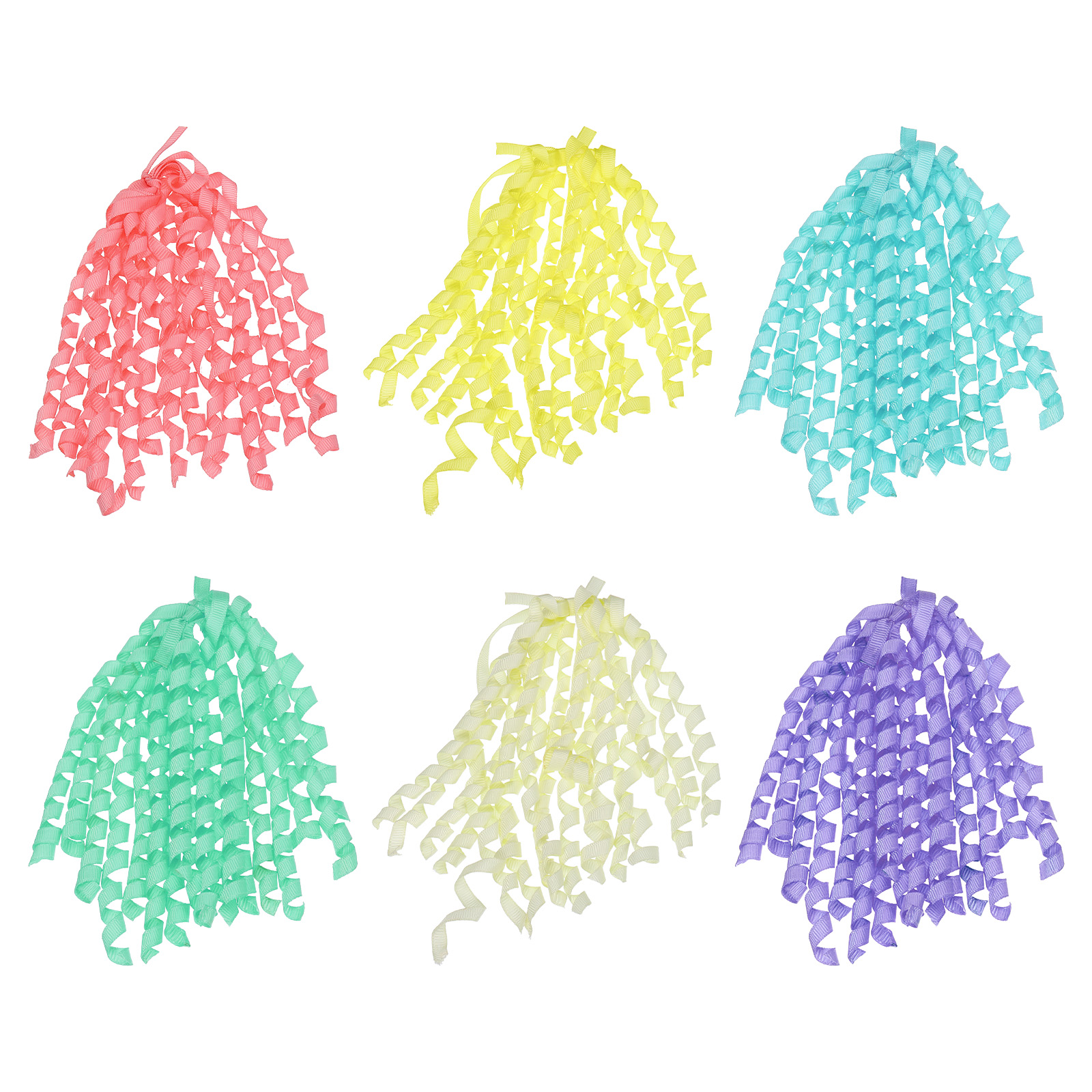 6 Count 6" Curly Bows for Gift Wrapping Curling Ribbon with Self ...