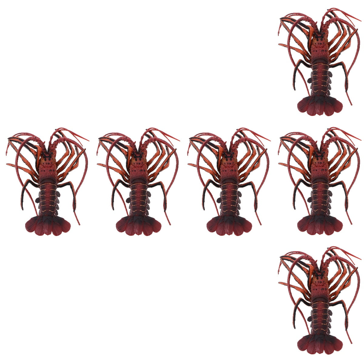 6 Count Broiler Lobster Model Visual Effect Toy Mini Sea Creature Child ...