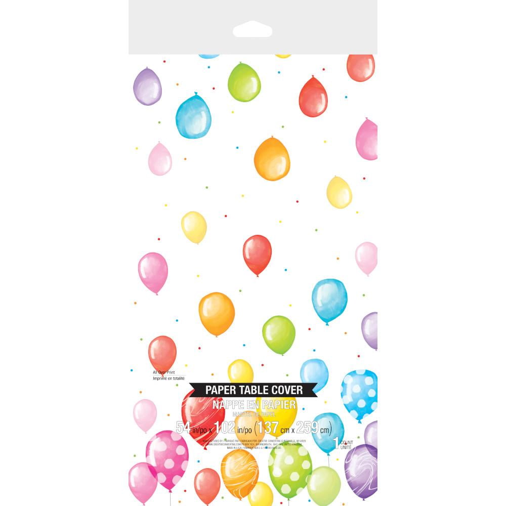 6/Case Bulk Balloon Bash Paper Table Covers - Walmart.com