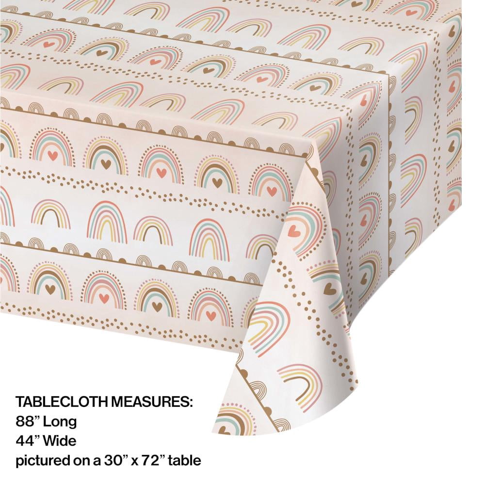 6 Count Bulk Pack Boho Rainbow Paper Table Covers - Walmart.com
