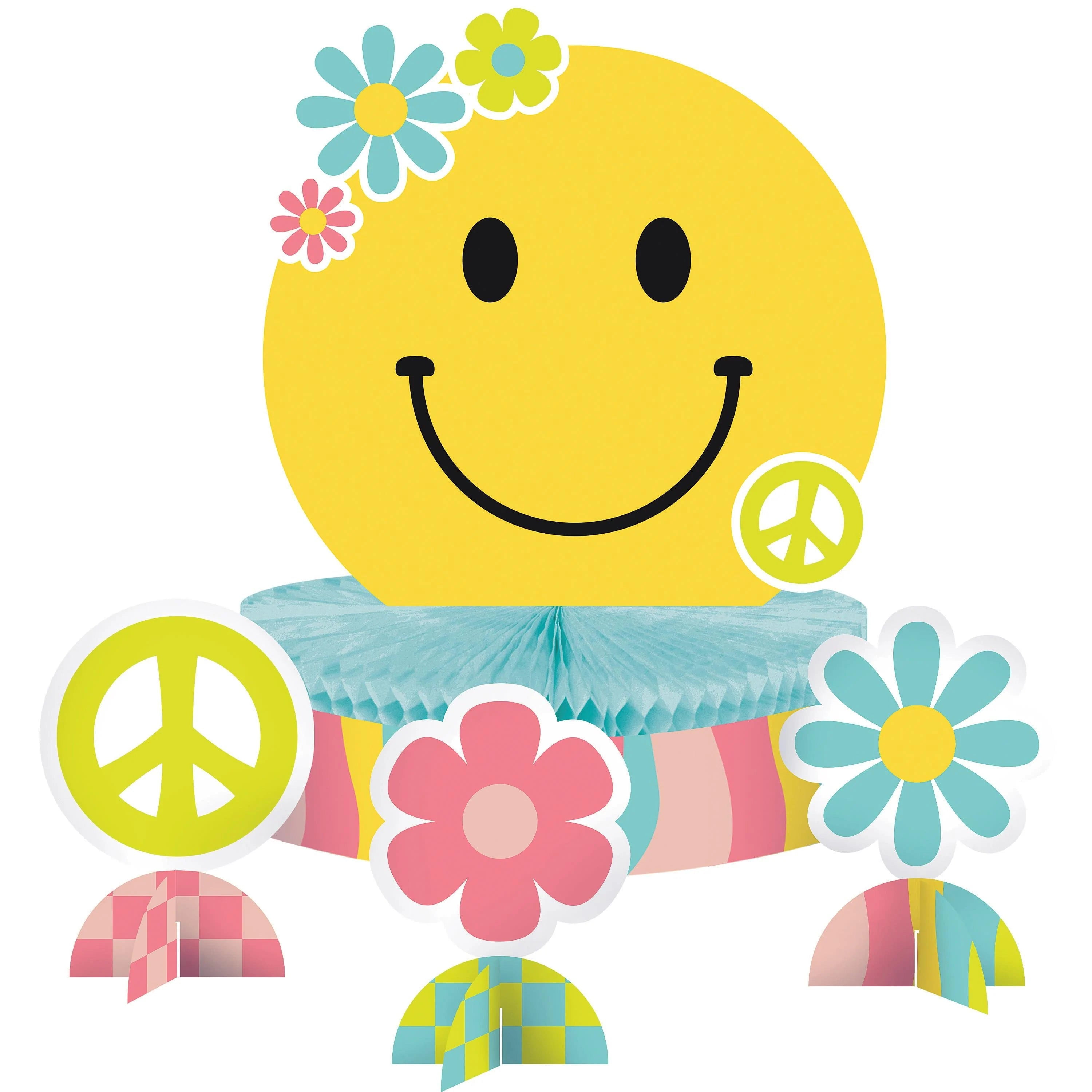6 Count Bulk Pack Flower Power Honeycomb Centerpiece w/ Stands ...