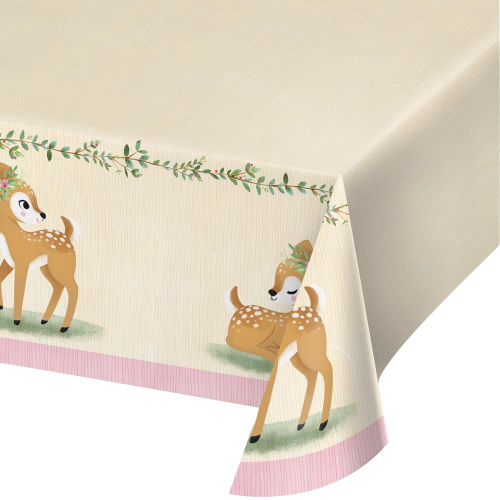 6 Count Bulk Pack Little Deer Birthday Paper Table Cover - Walmart.com