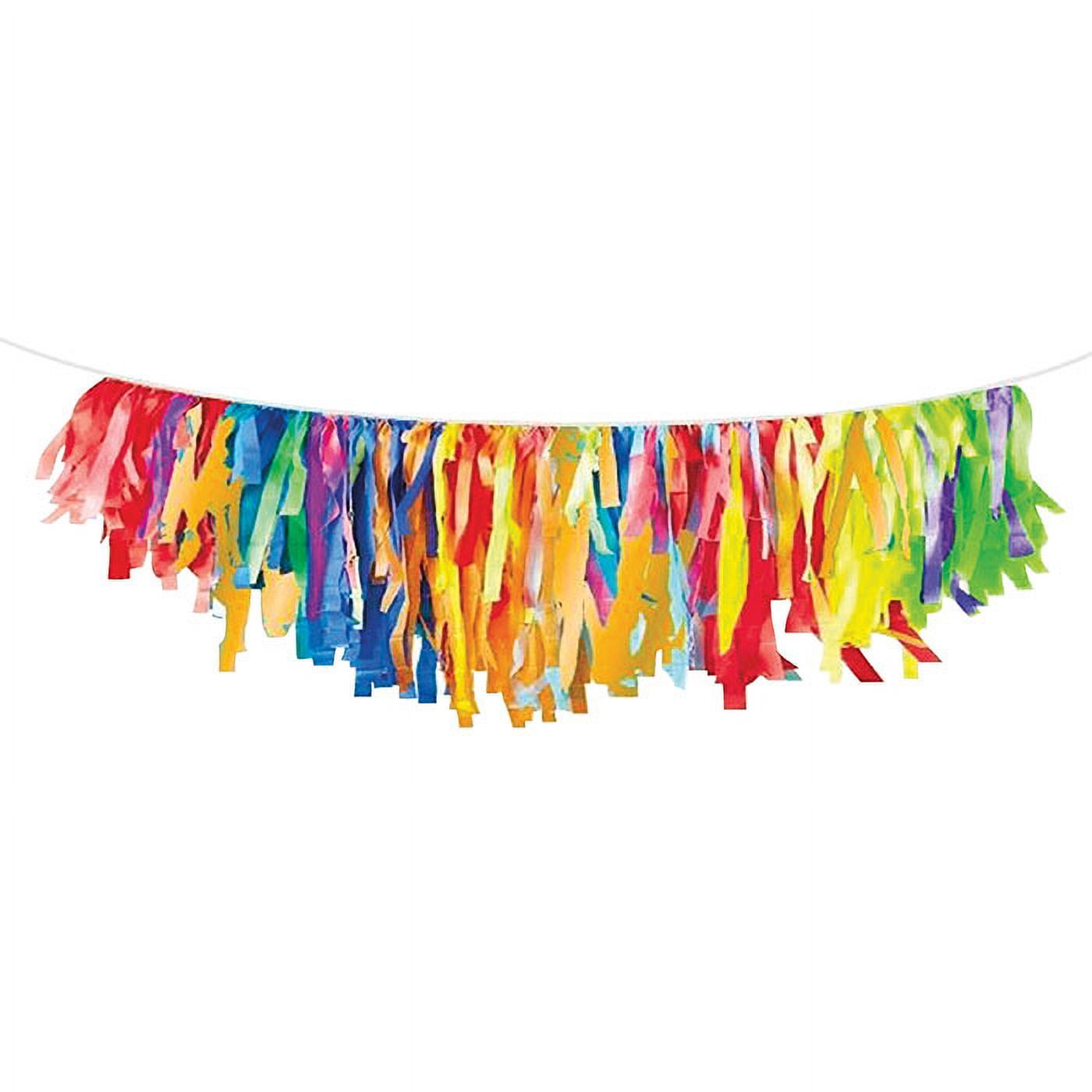 6 Count Bulk Pack Primary Color Fringe Garlands - Walmart Business Supplies