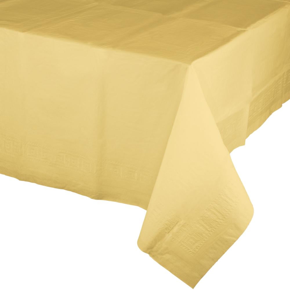 6 Count Bulk Pack Soft Yellow Tablecover, 54X108" Paper/Poly - Walmart.com