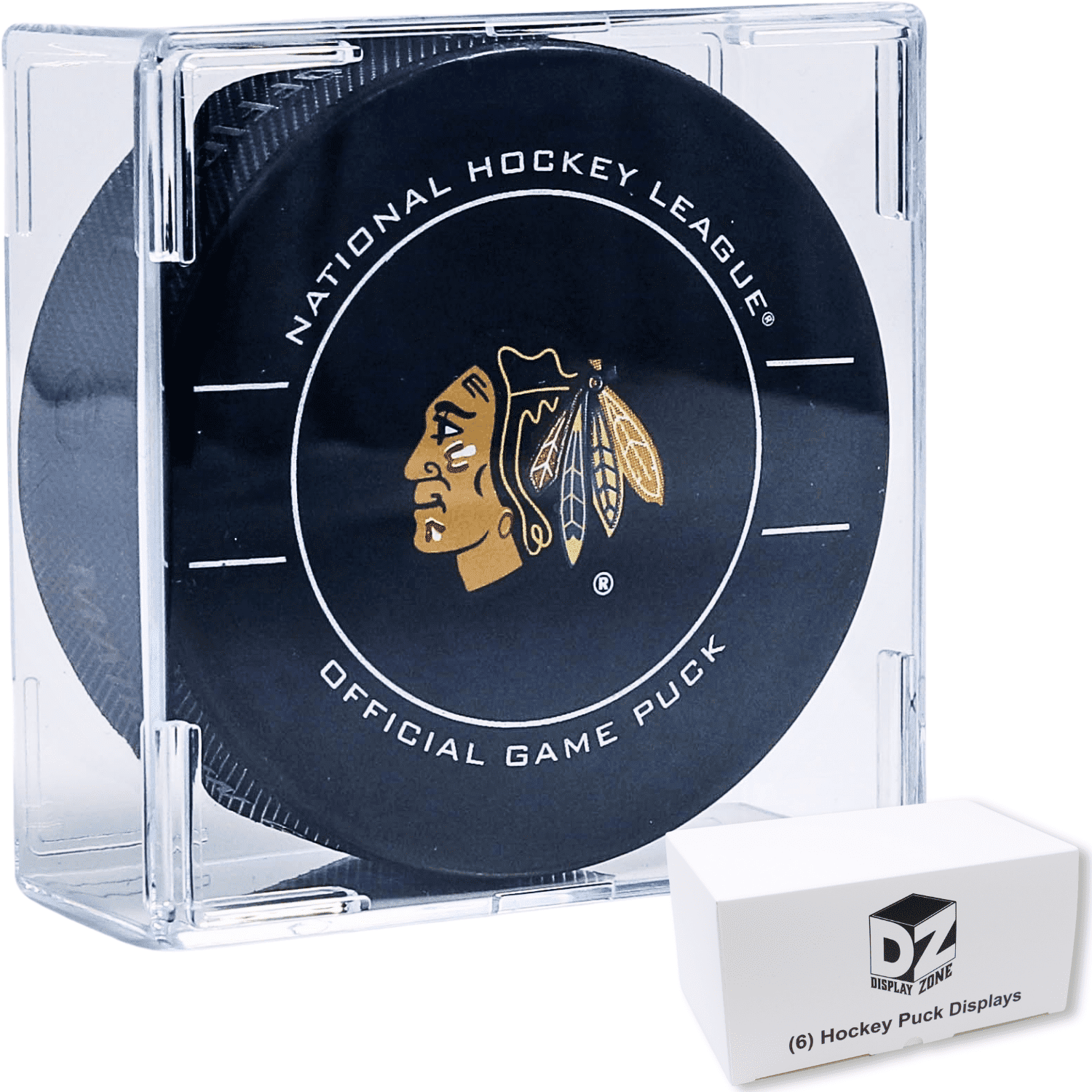 (6 Count) Display Zone Hockey Puck Display Case - Fits Official Size ...