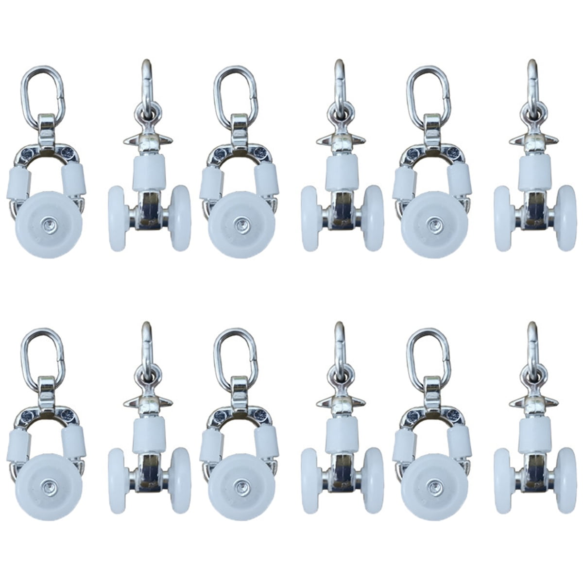 6 Count Gliders Curtain Wheels Roller Track Pulley Carriers - Walmart.com