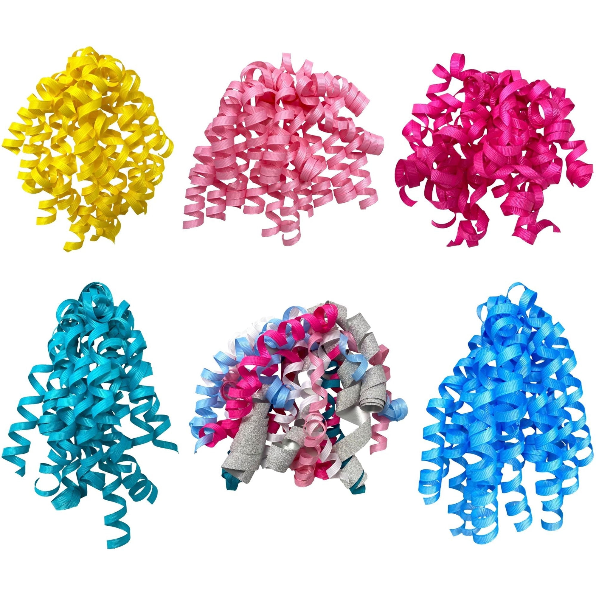 6-Count Self-Adhesive Baby Curly Bows Gift Wrap Accessory by Present ...