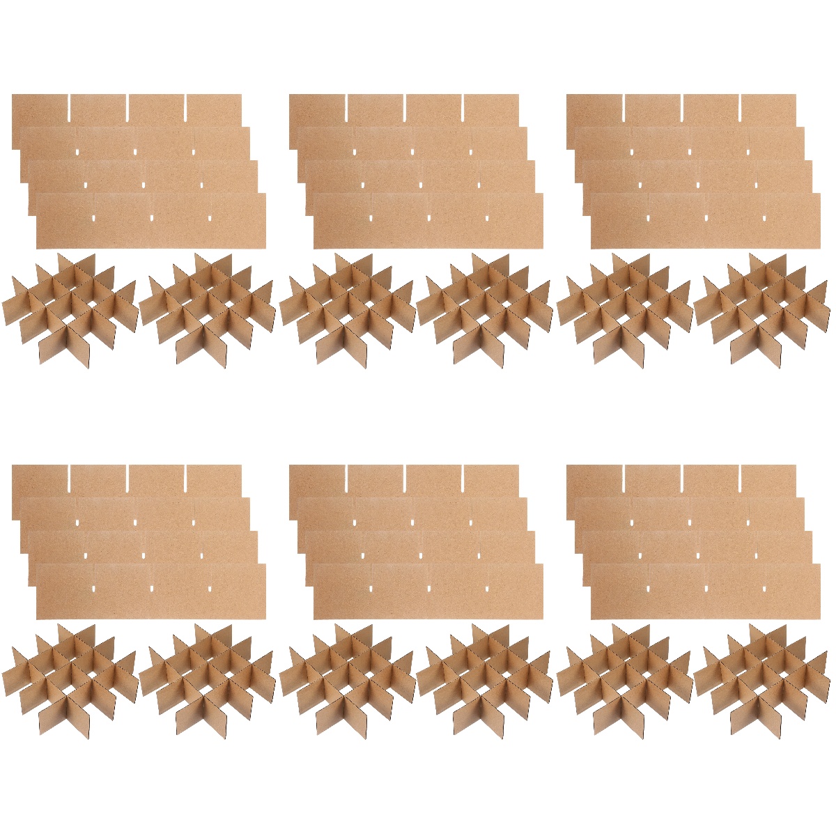 6 Count Shipping Carton Dividers Packing Boxes Cardboard for Dish Glass ...