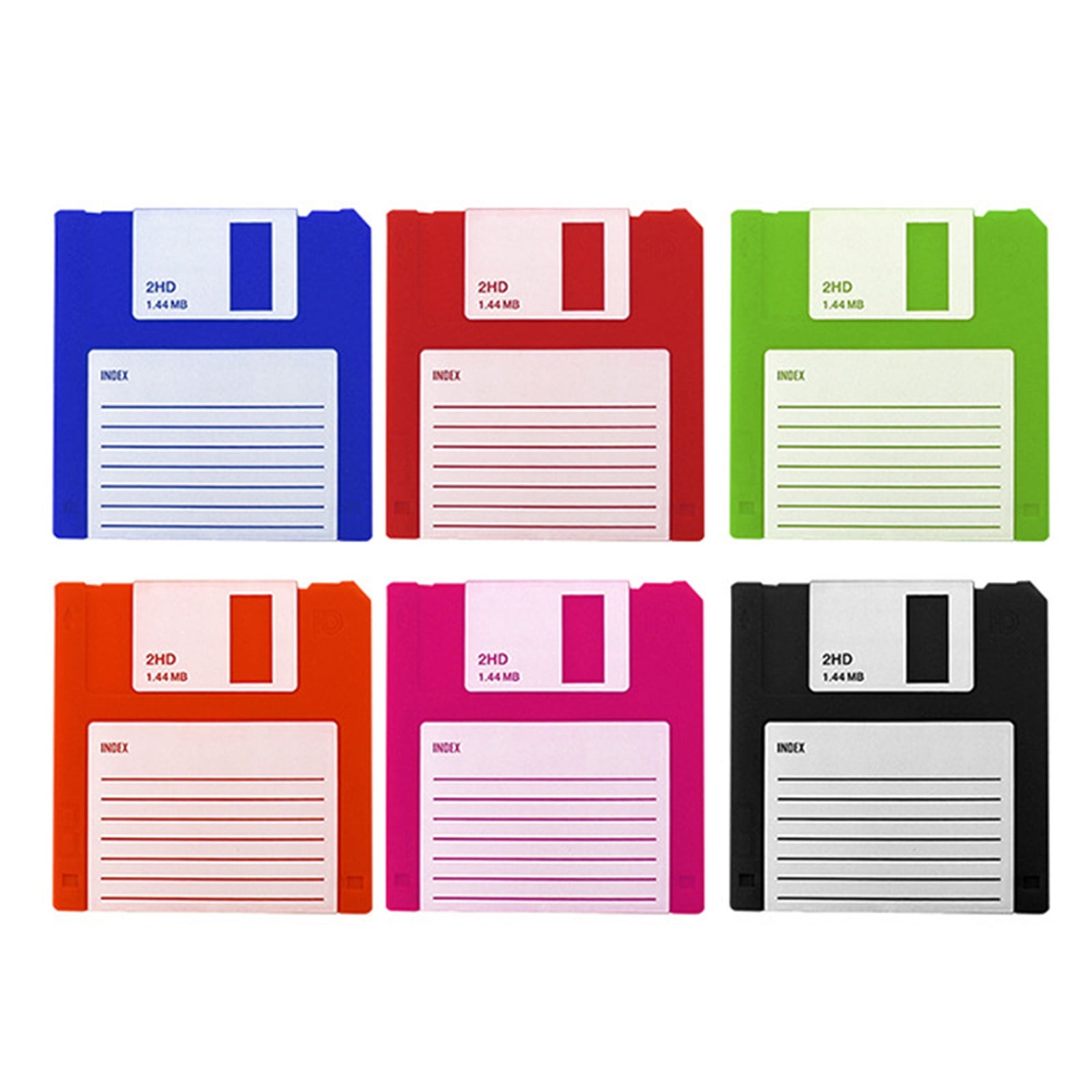 6 Count Silicone Coasters Drink Mats Unique Cup Mats Floppy Disk Cup ...