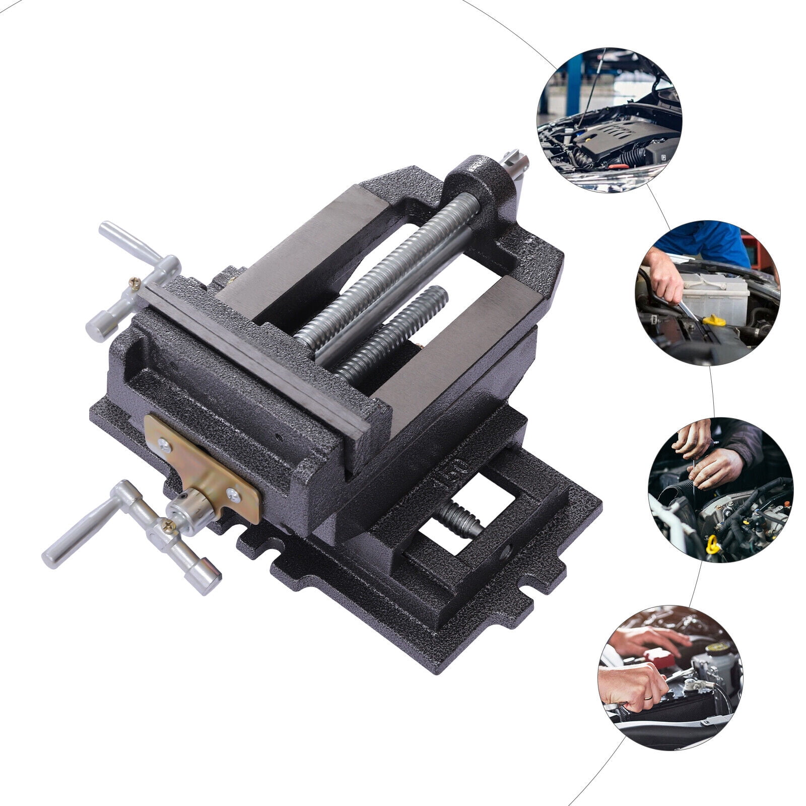 6" Cross Drill Press Vise Slide Metal Milling 2 Way X-Y Clamp Machine ...