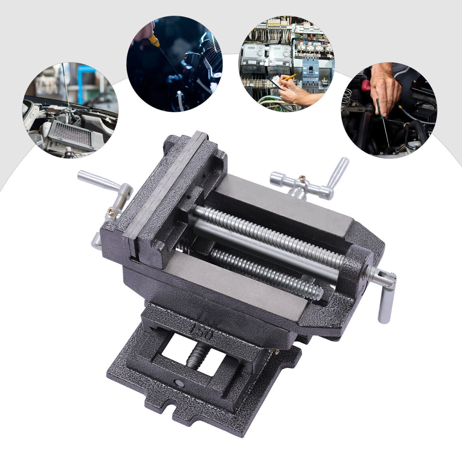 6" Cross Machine Vise Clamp Drill Press Vice Meta Milling Slide Machine ...