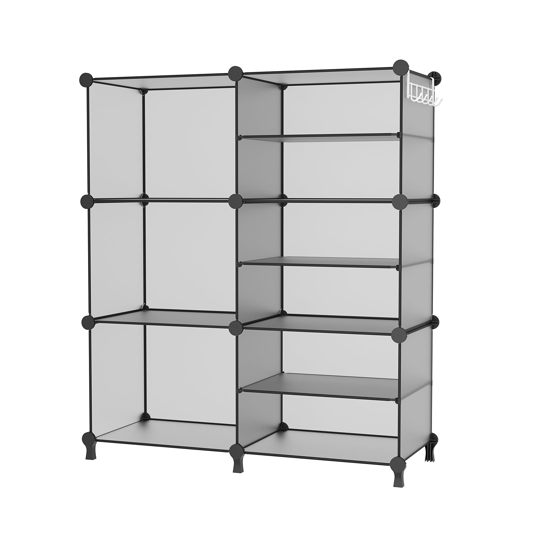 6 Cube Closet Organizer Storage Shelves, Stackable Modular Shelving ...