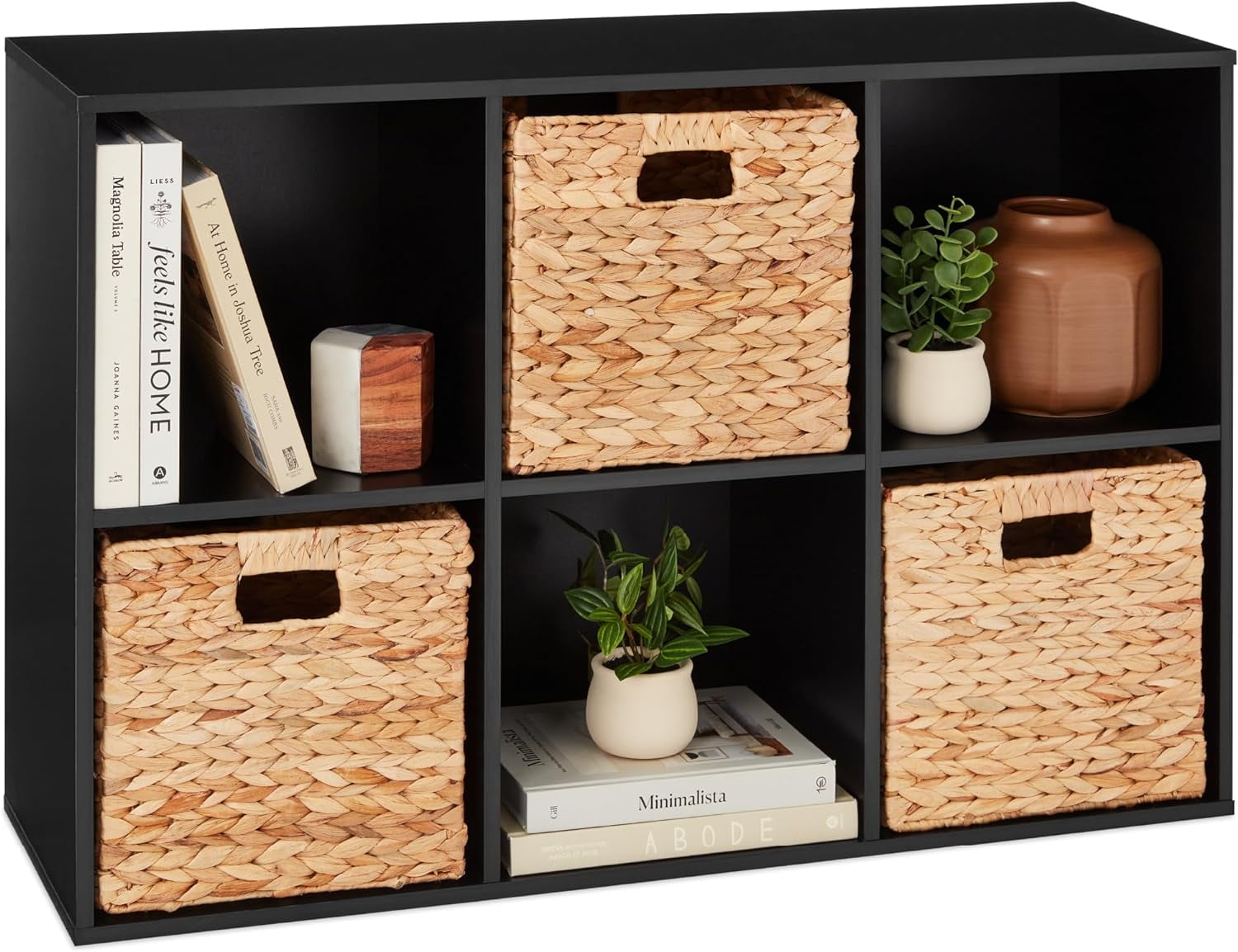 6-Cube Storage Organizer, 11in Shelf Opening, Bookcase, Display Shelf ...