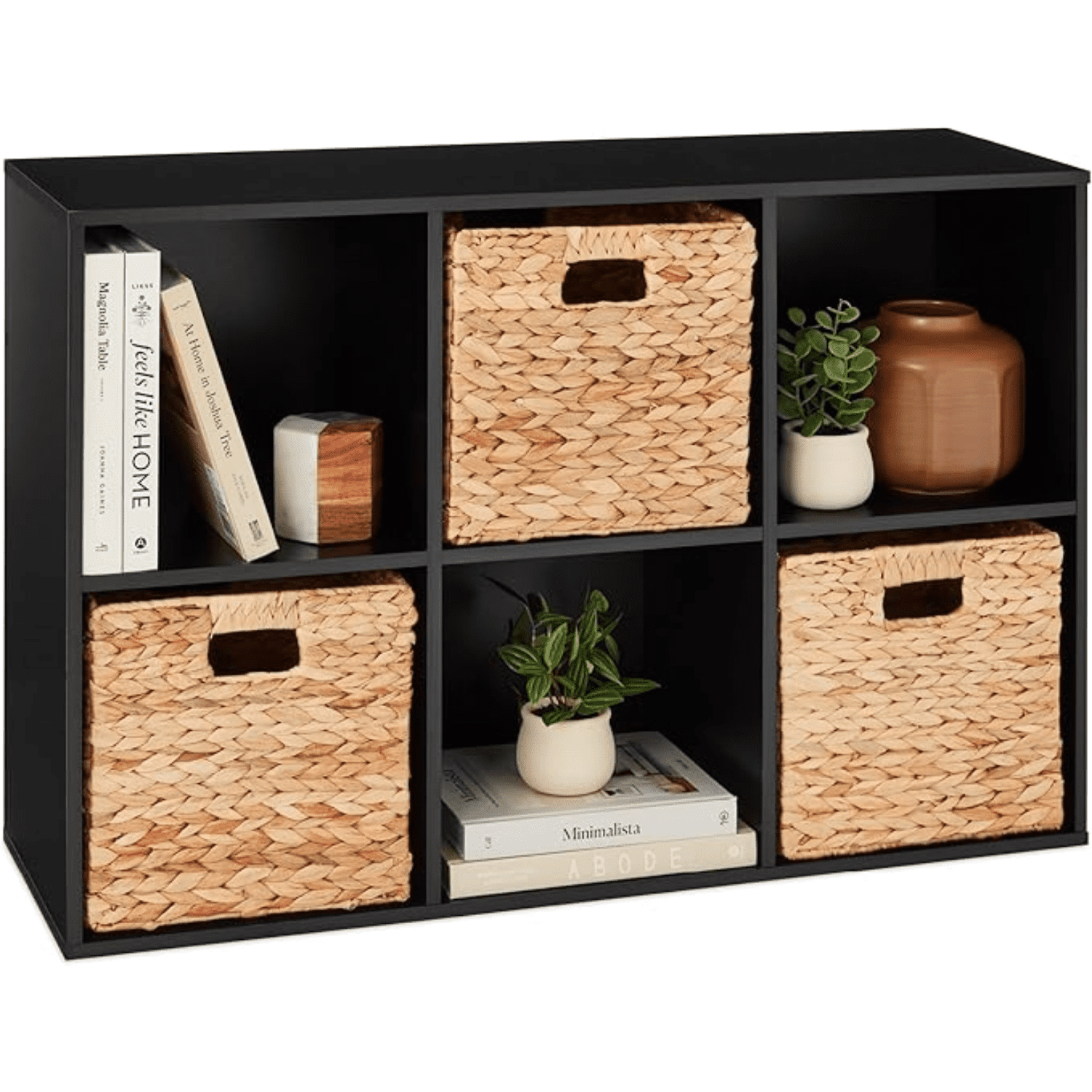 6-Cube Storage Organizer, 11in Shelf Opening, Bookcase, Display Shelf ...