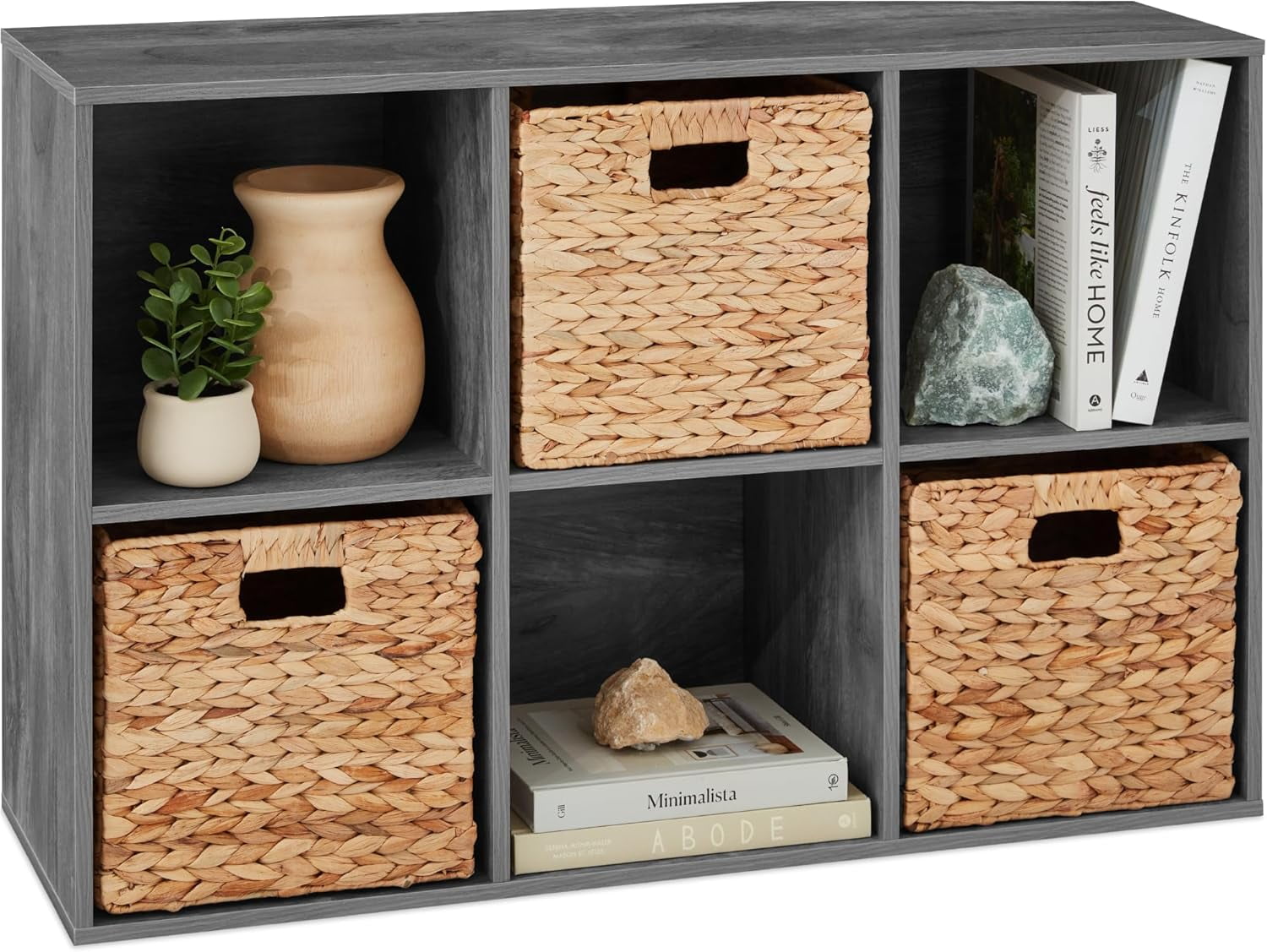 6-Cube Storage Organizer, 11in Shelf Opening, Bookcase, Display Shelf ...
