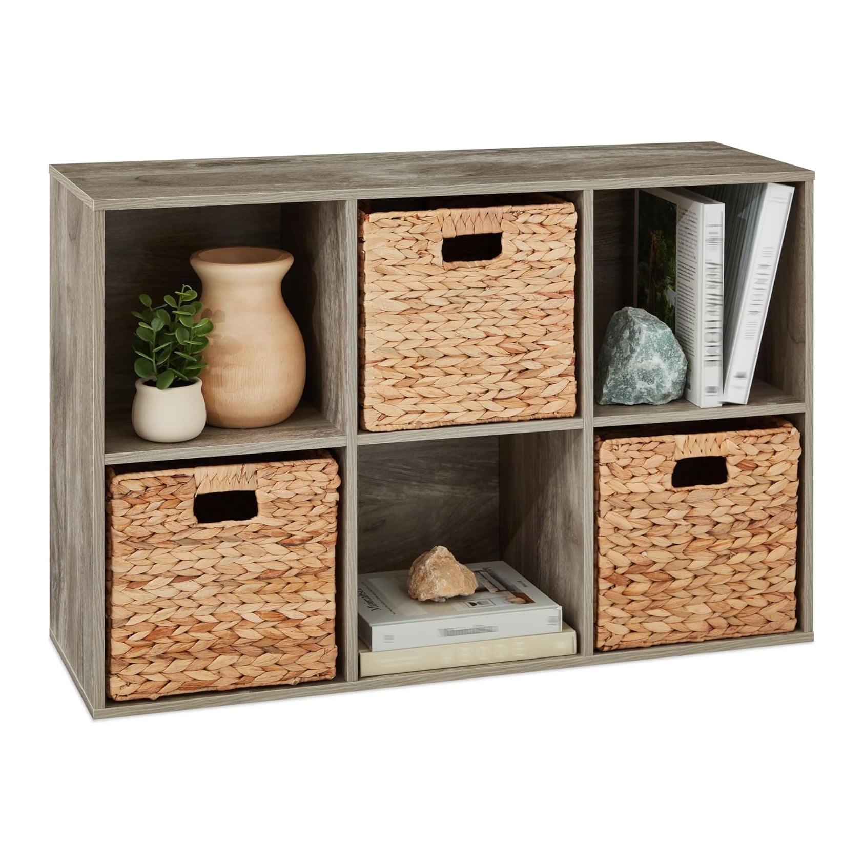 6-Cube Storage Organizer, 11in Shelf Opening, Bookcase, Display Shelf ...
