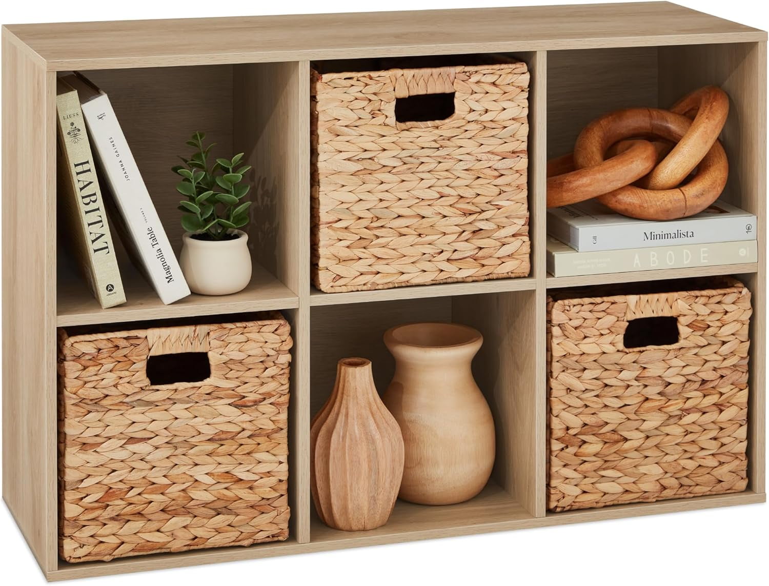 6-Cube Storage Organizer, 11in Shelf Opening, Bookcase, Display Shelf ...