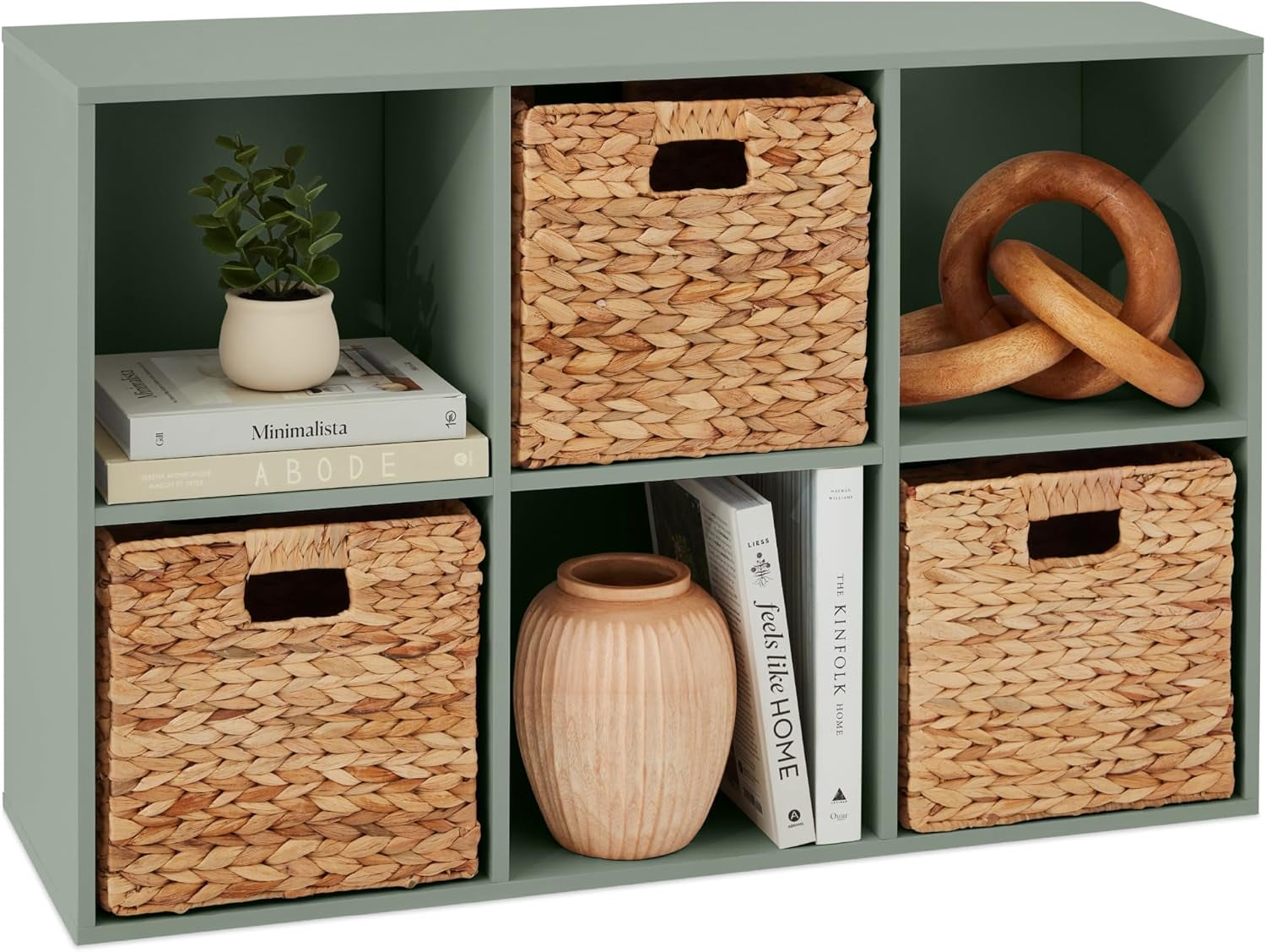 6-Cube Storage Organizer, 11in Shelf Opening, Bookcase, Display Shelf ...