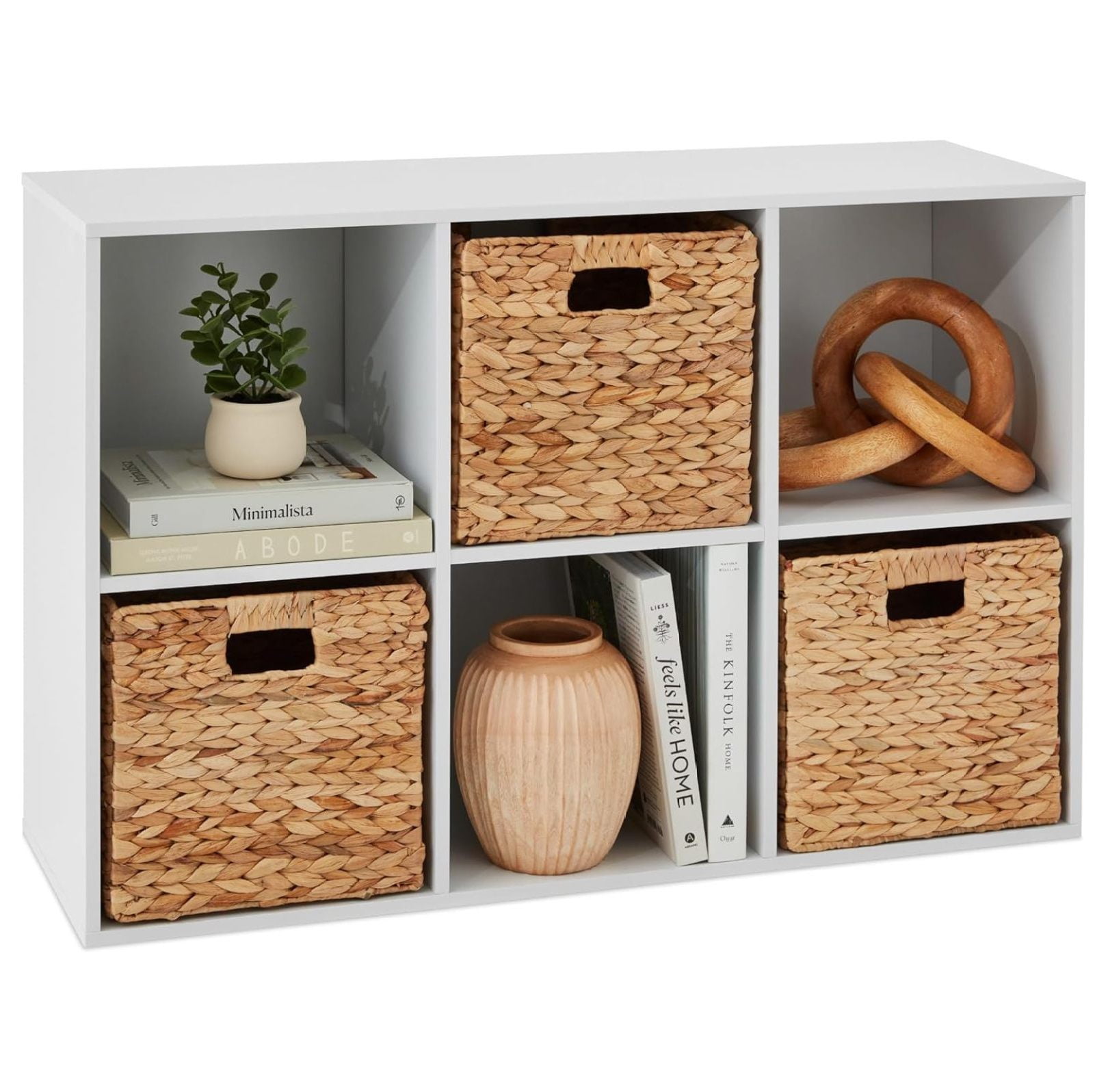 6-Cube Storage Organizer, 11in Shelf Opening, Bookcase, Display Shelf ...