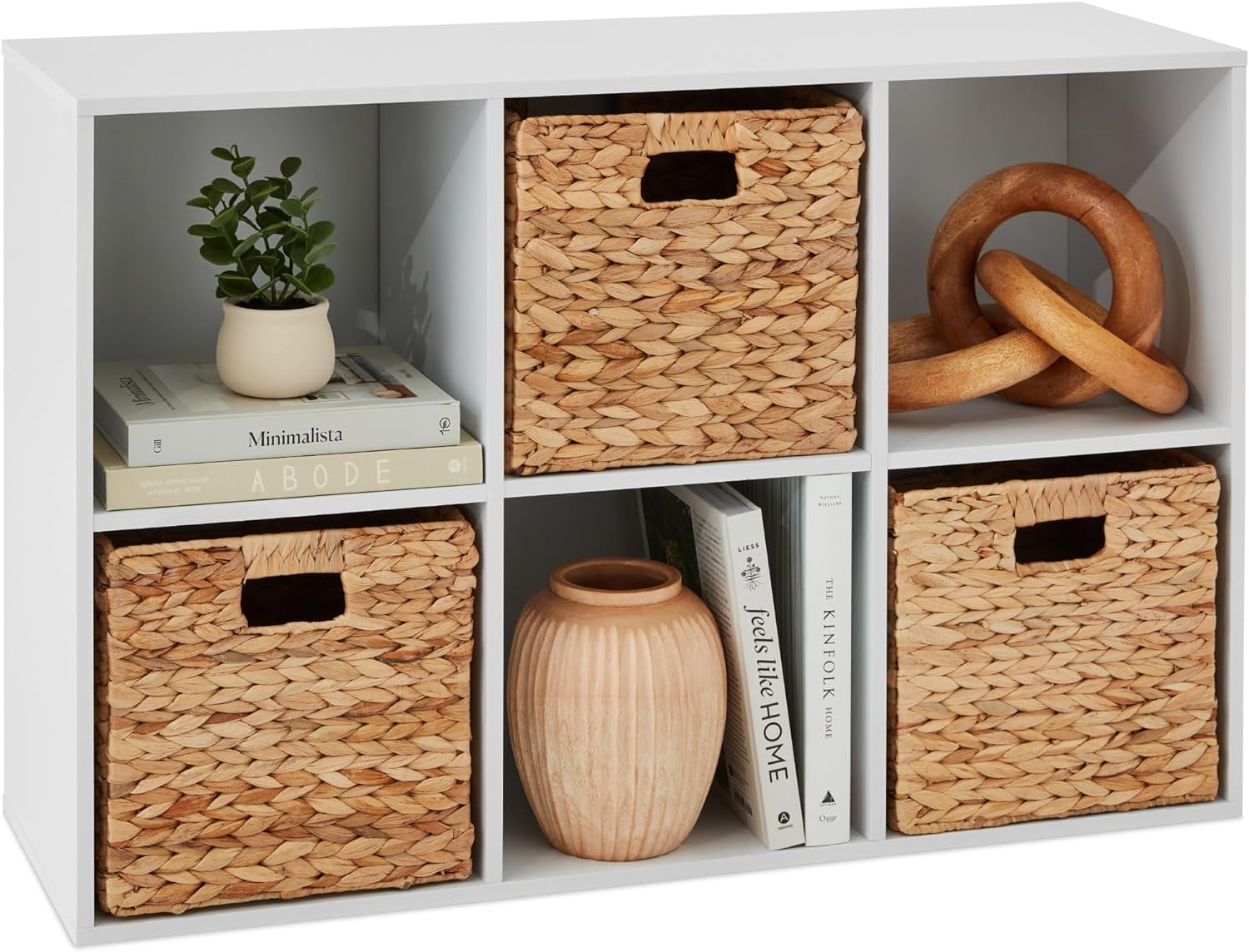 6-Cube Storage Organizer, 11in Shelf Opening, Bookcase, Display Shelf ...