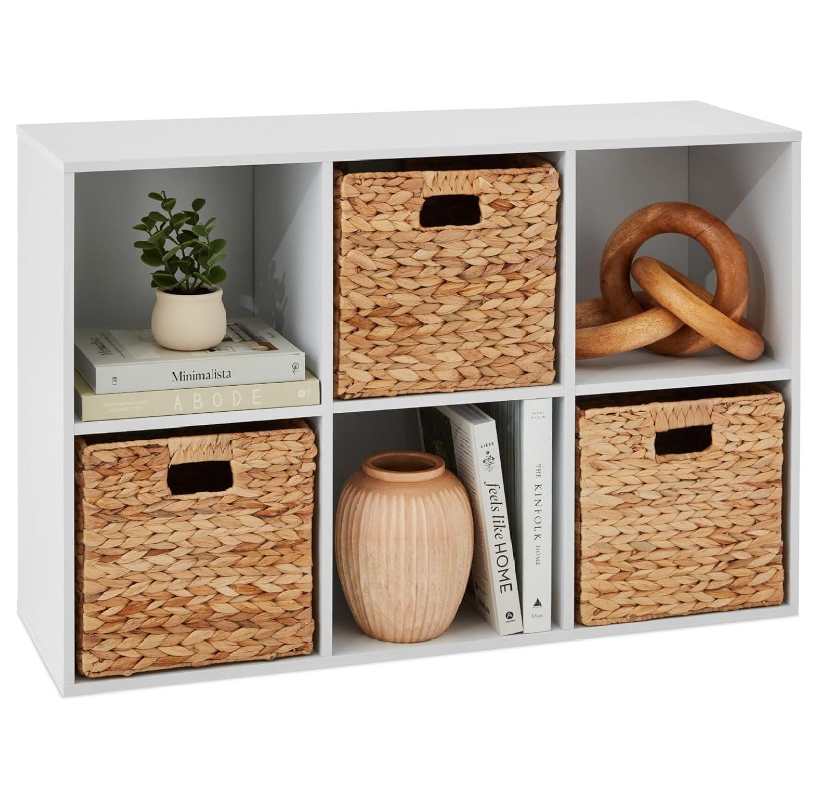 6-Cube Storage Organizer, 11in Shelf Opening, Bookcase, Display Shelf ...