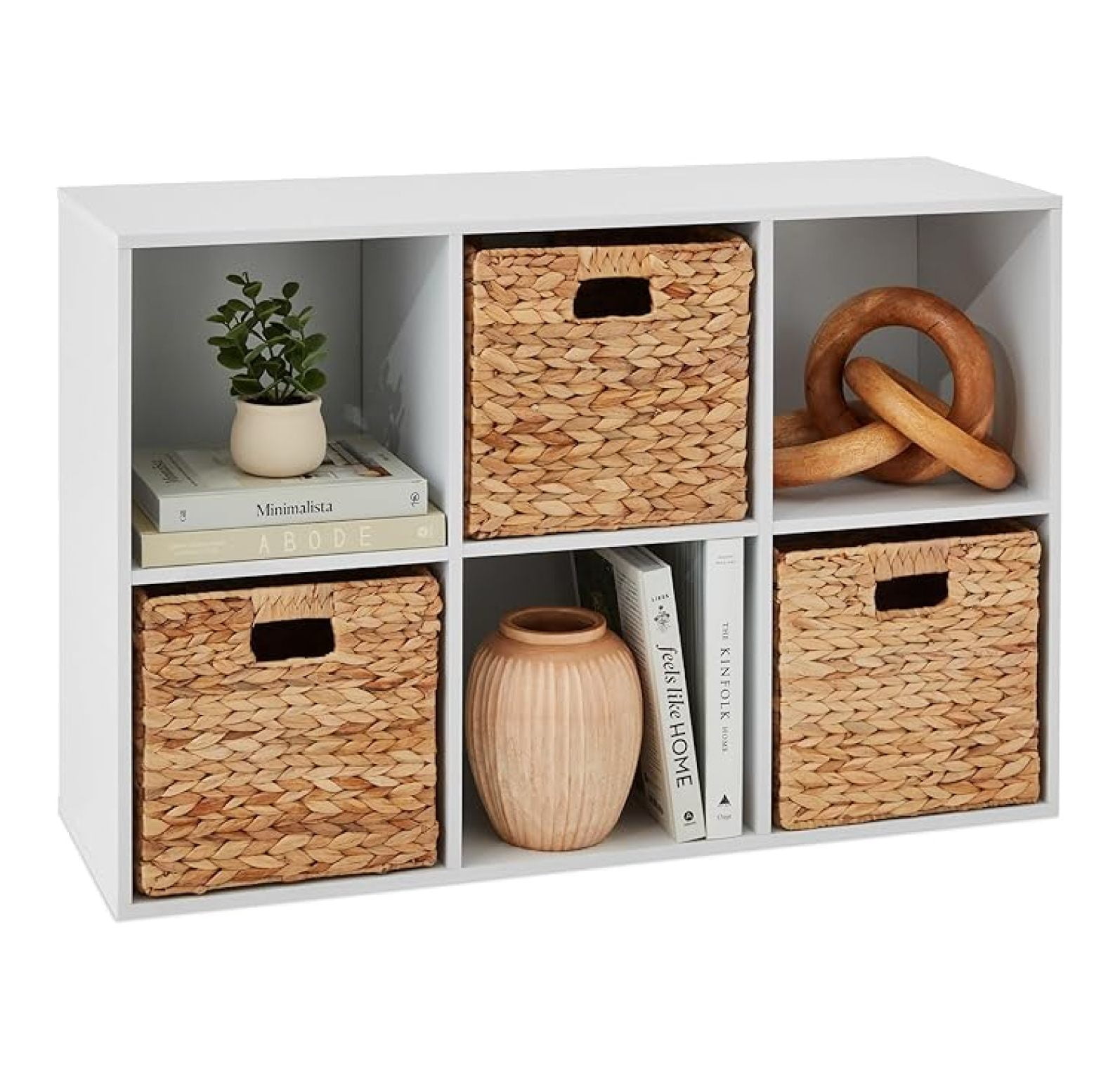 6-Cube Storage Organizer, 11in Shelf Opening, Bookcase, Display Shelf ...