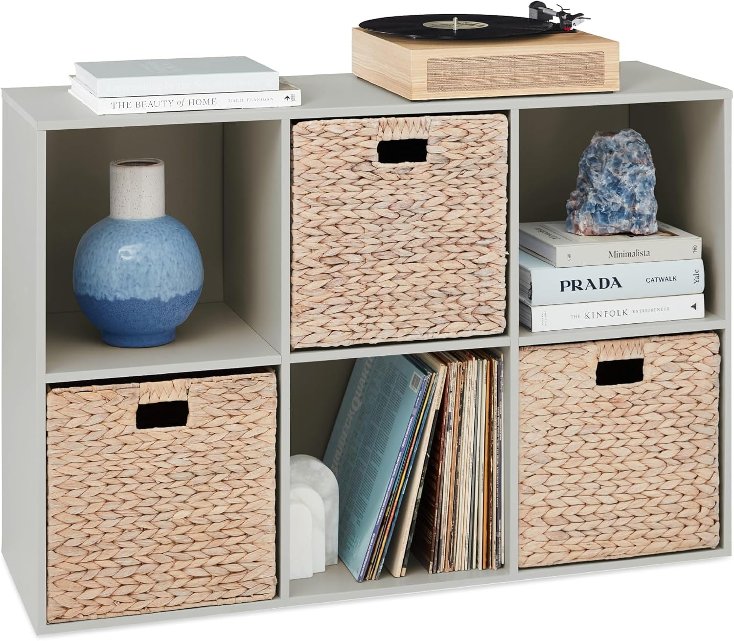 6-Cube Storage Organizer, 13.5in Shelf Opening, Bookcase, Display Shelf ...