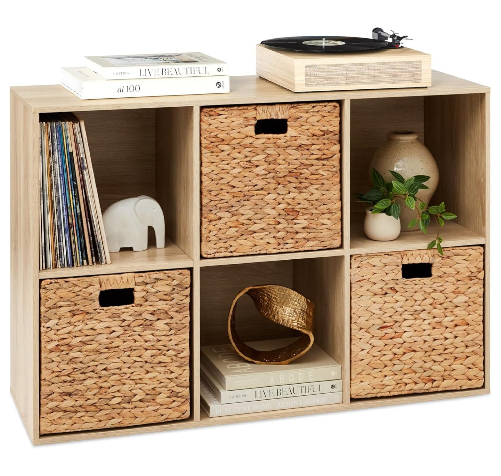 6-Cube Storage Organizer, 13.5in Shelf Opening, Bookcase, Display Shelf ...