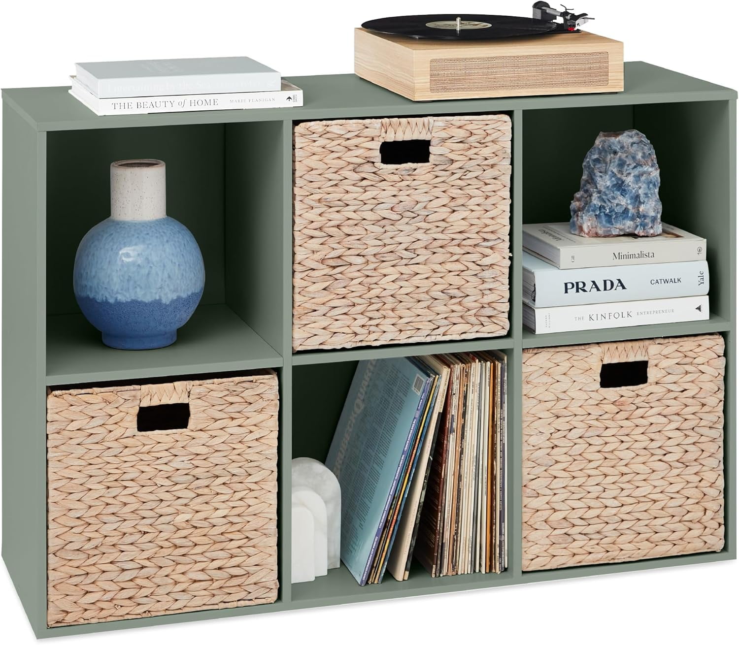 6-Cube Storage Organizer, 13.5in Shelf Opening, Bookcase, Display Shelf ...