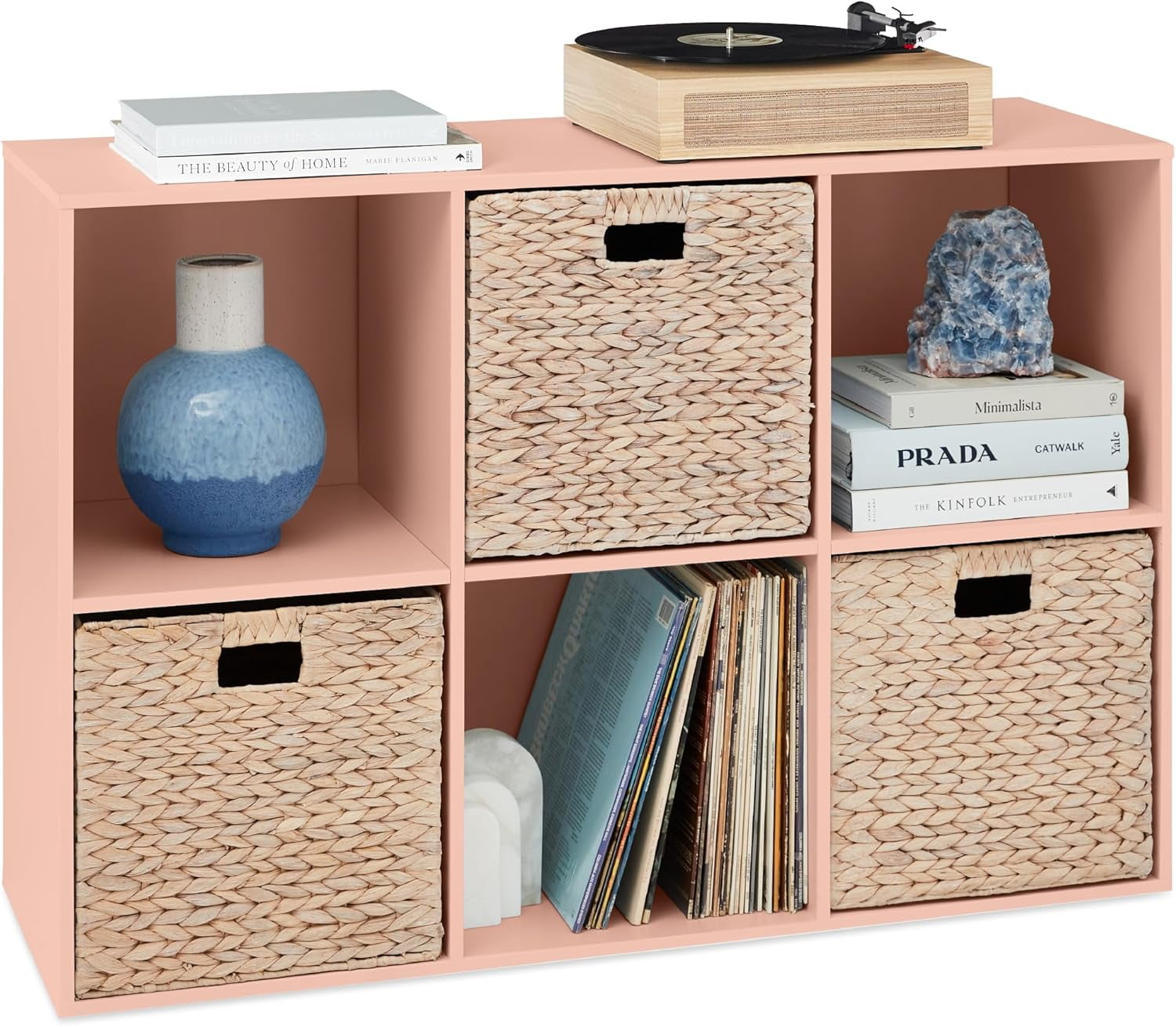 6-Cube Storage Organizer, 13.5in Shelf Opening, Bookcase, Display Shelf ...