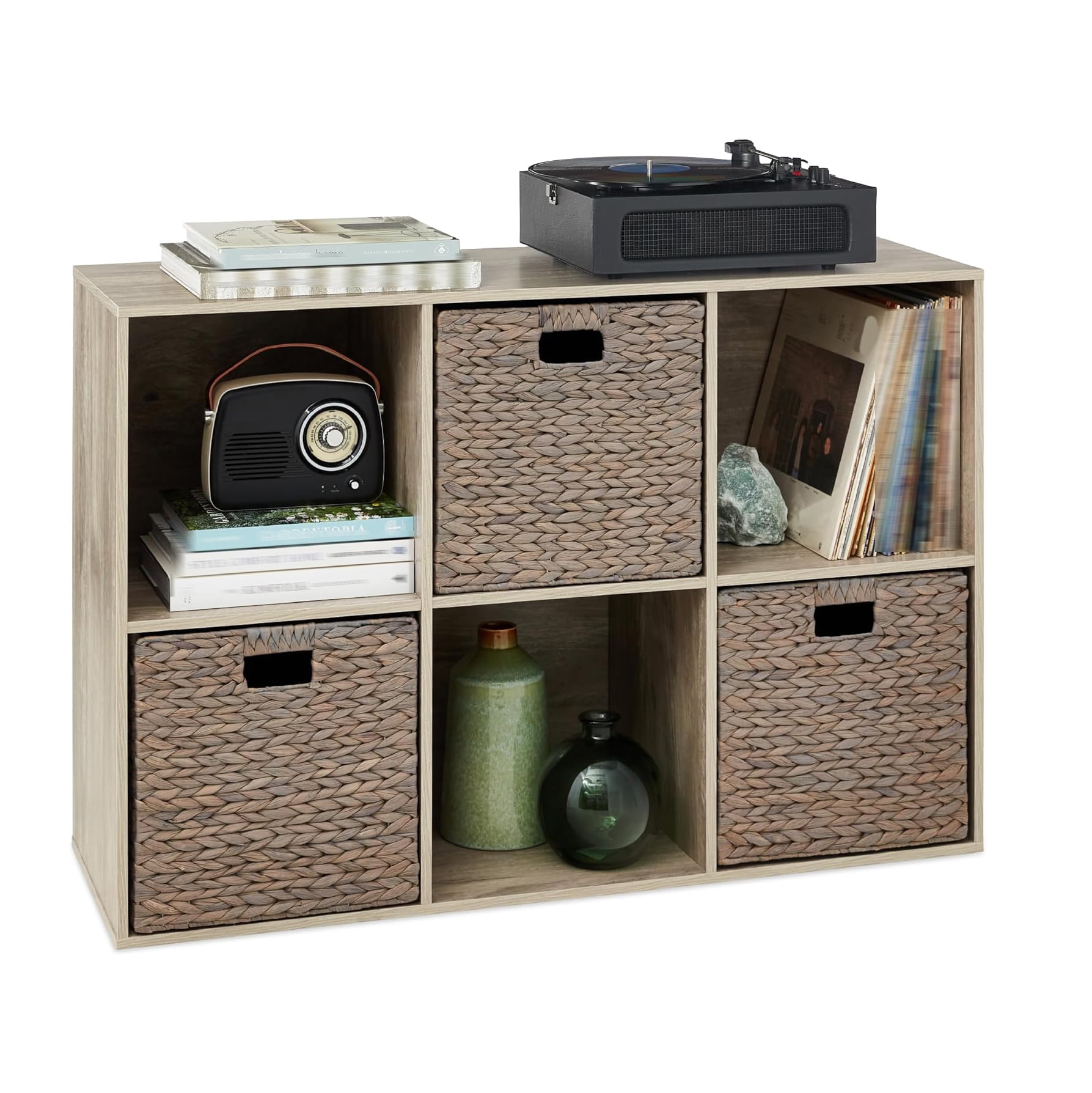 6-Cube Storage Organizer, 13.5in Shelf Opening, Multifunctional ...