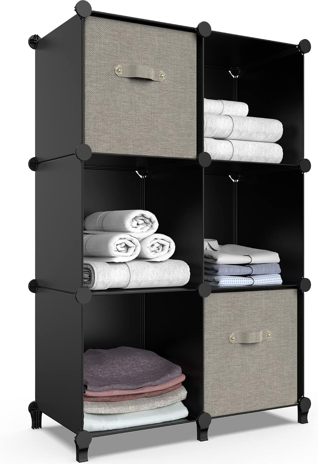 6-Cube Storage Organizer, Closet Organizer Storage Cabinet Shelf ...