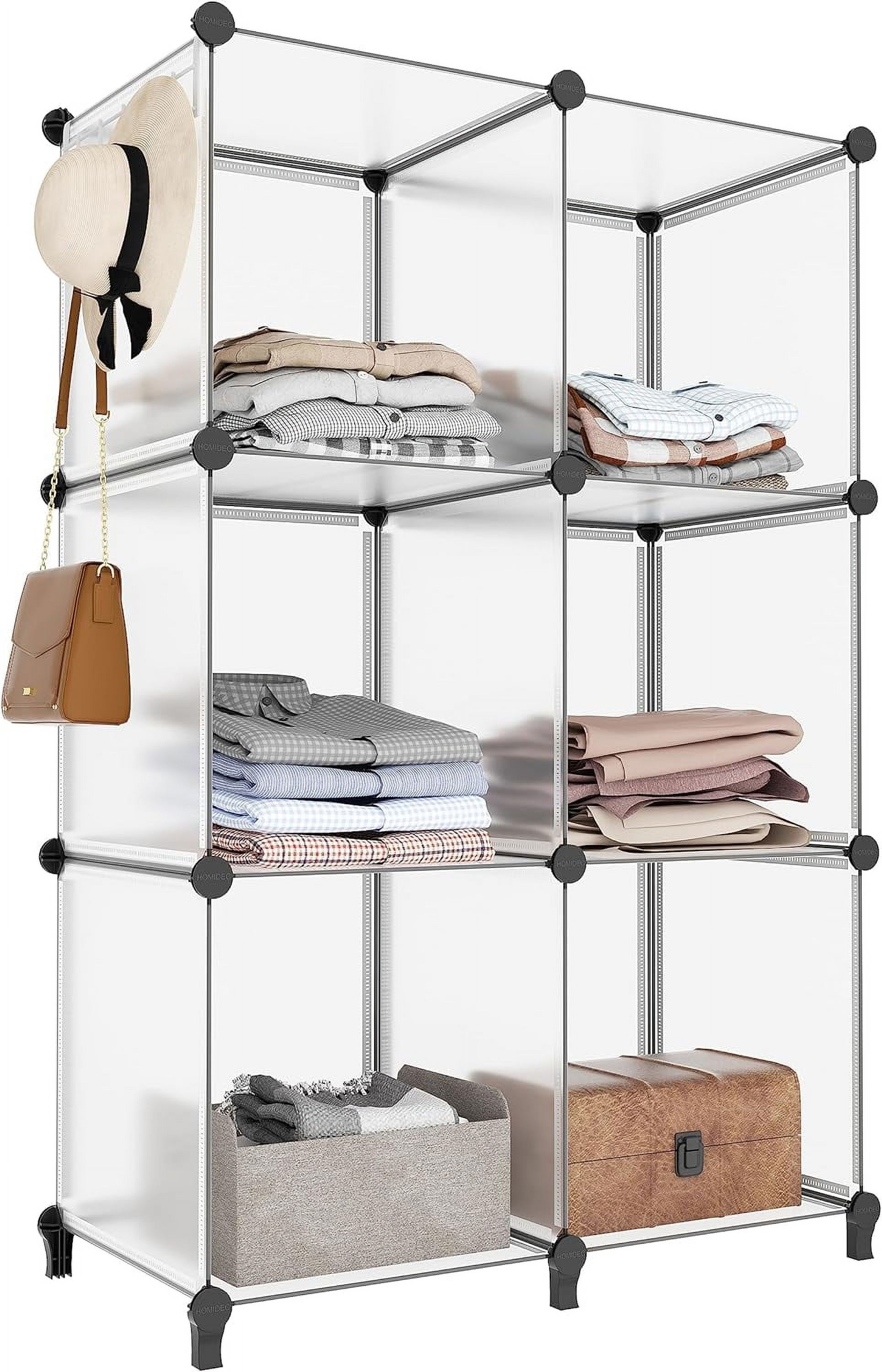 6-Cube Storage Organizer, Closet Organizer Storage Shelf Bookcase ...