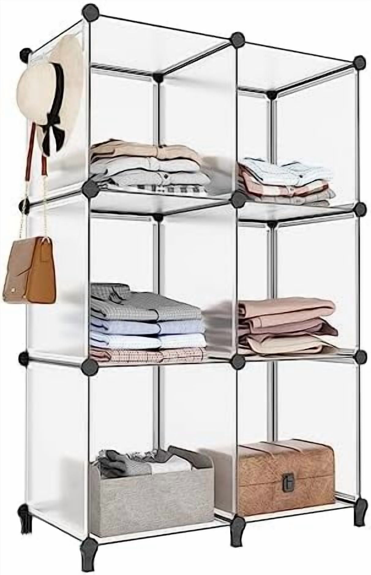 6-Cube Storage Organizer, Closet Organizer Storage Shelf Bookcase ...