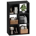 6 Cube Storage Organizer - Open Cube Bookshelf with 3 Removable Back ...