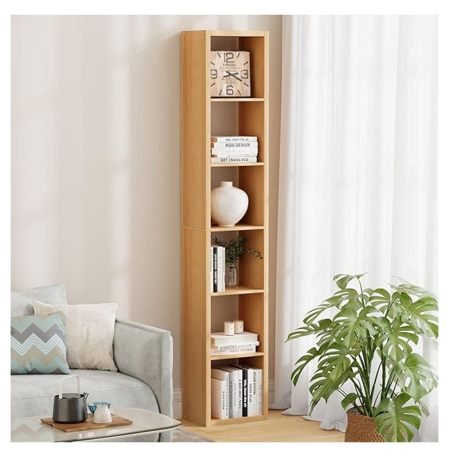 6 Cube Storage Organizer Single Row, Cube Shelf with Heavy-Duty Thick ...