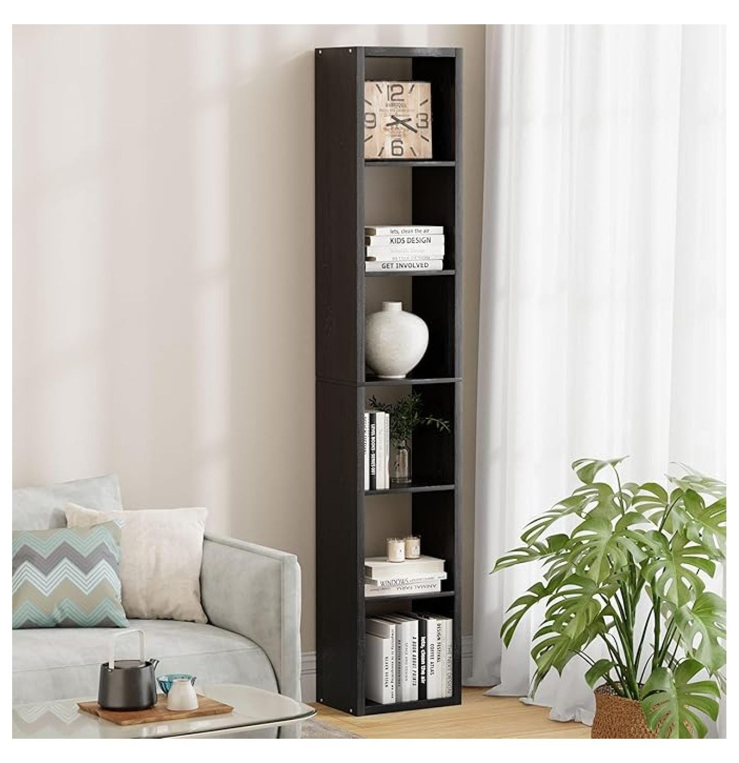 6 Cube Storage Organizer Single Row, Cube Shelf with Heavy-Duty Thick ...