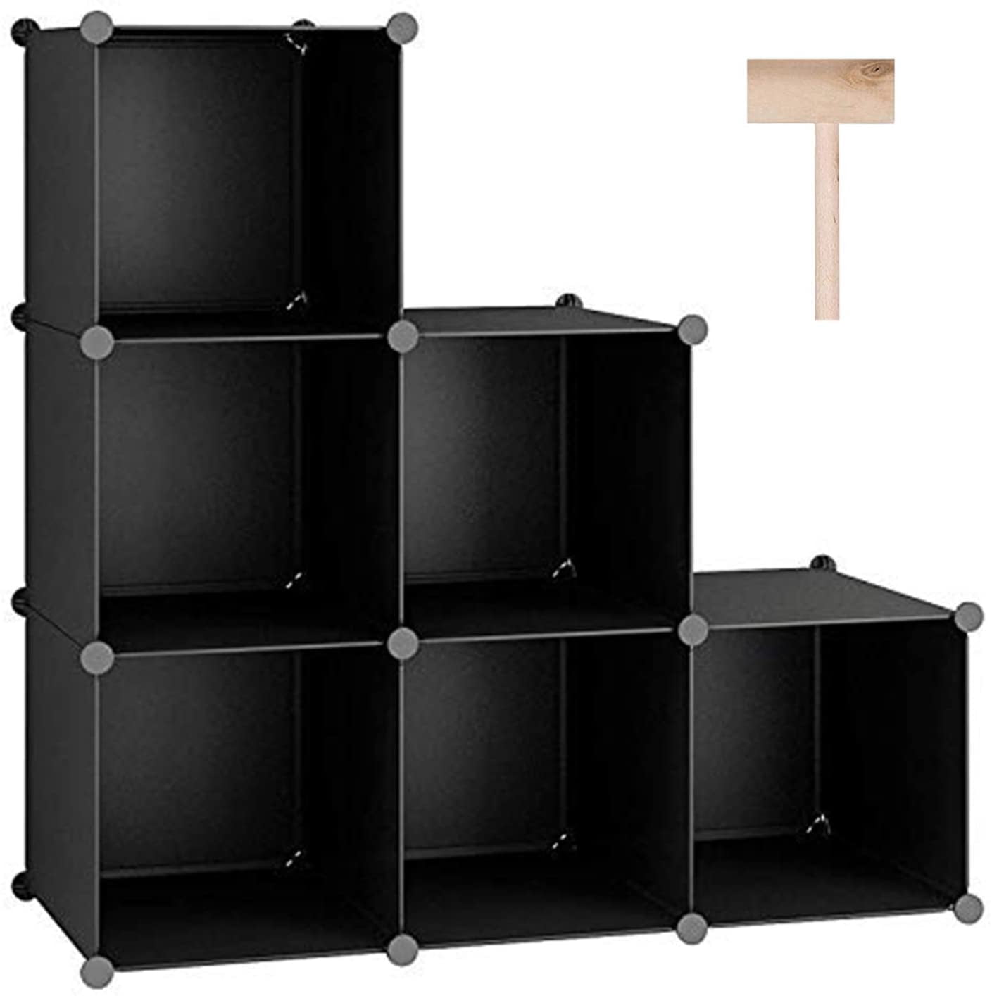 6-Cube Storage Organizer, Stackable Storage Cubes Shelves, Portable ...