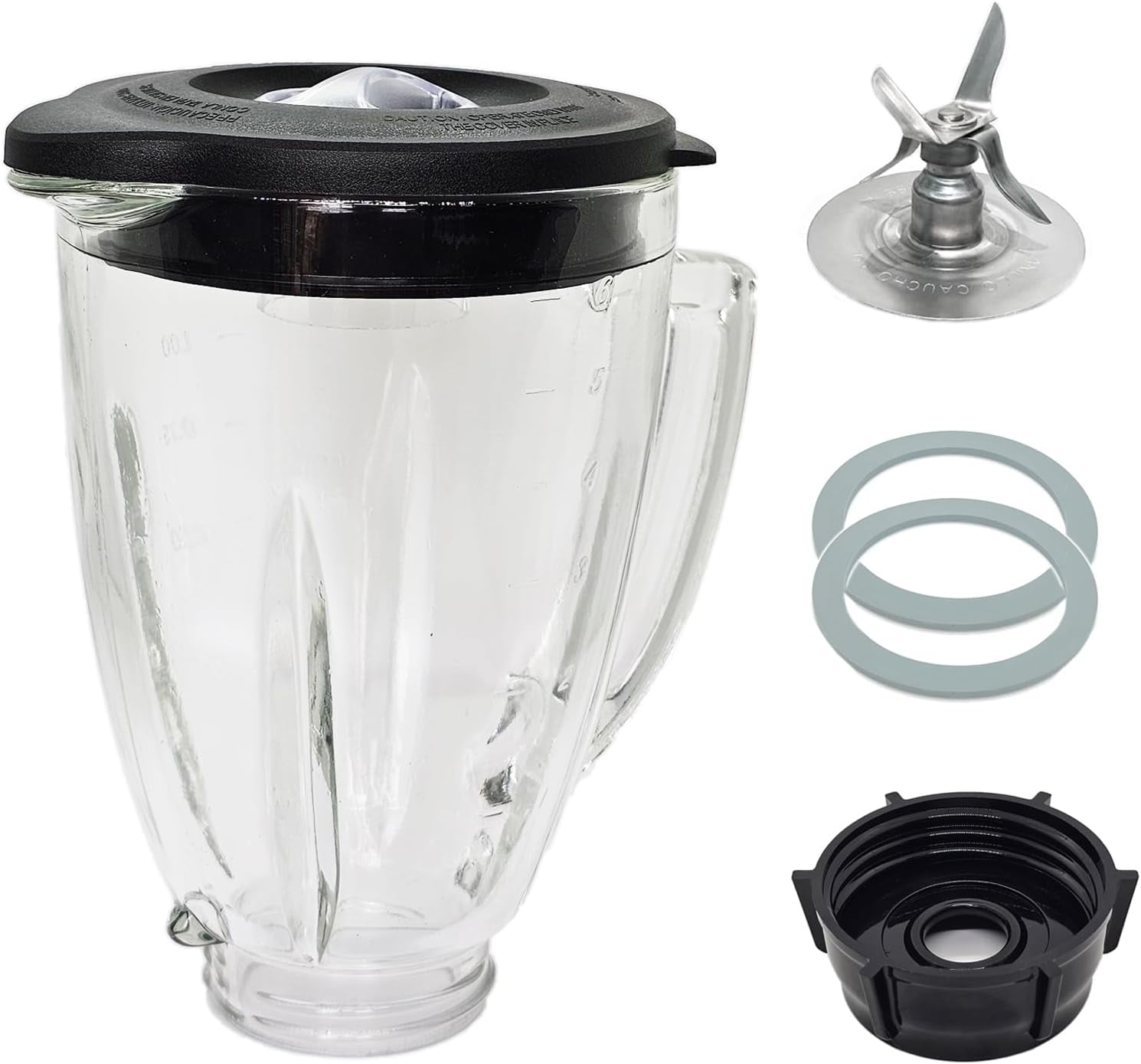 6 Cup Blender Glass Jar with Blade, Replacement Parts for Aspas Para ...