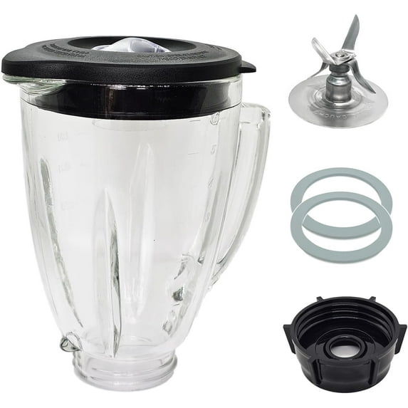 6 Cup Blender Glass Jar with Blade, Replacement Parts for Aspas Para ...