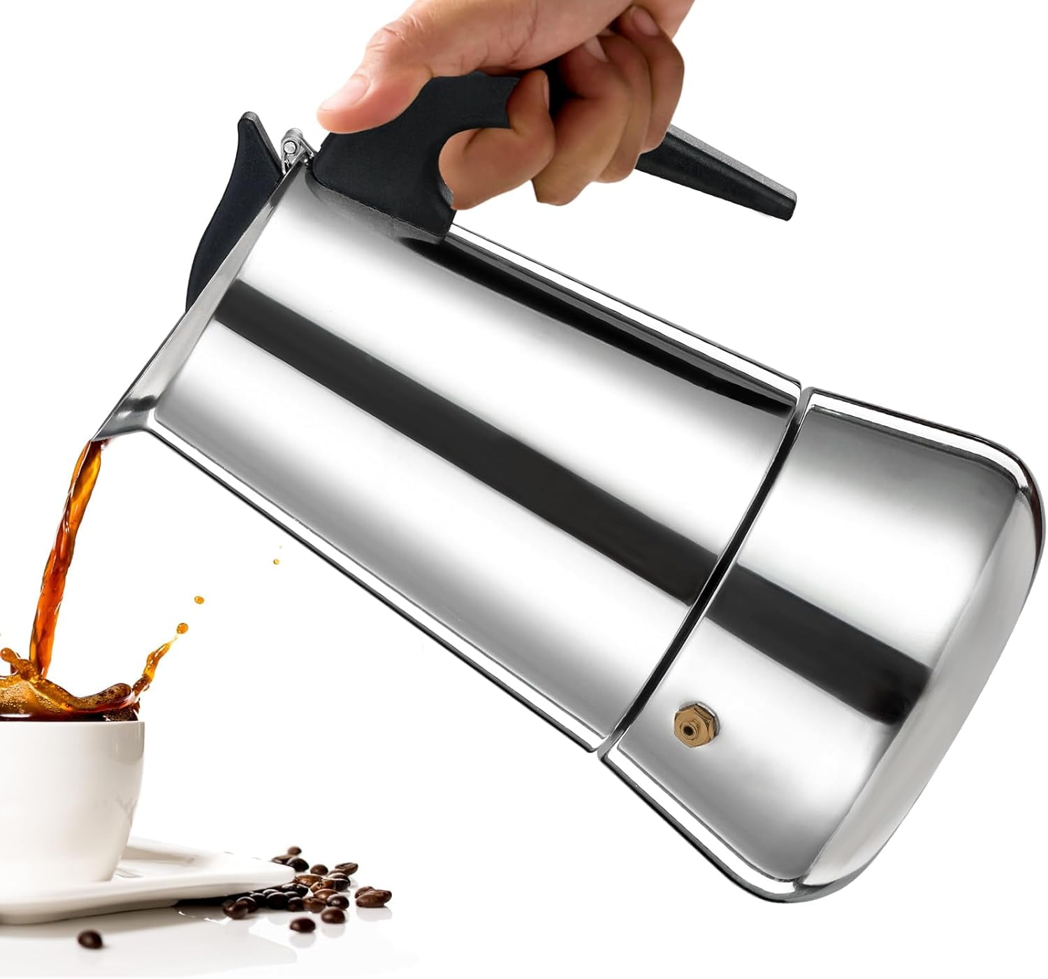 6 Cup Moka Pot Percolator Italian Coffee Maker 300ml Stovetop Espresso ...