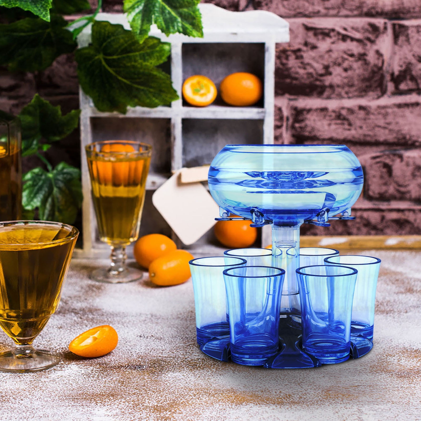 6-Cup Wine Divider Bar Pourer | Acrylic Cocktail Dispenser with 6 Shot ...