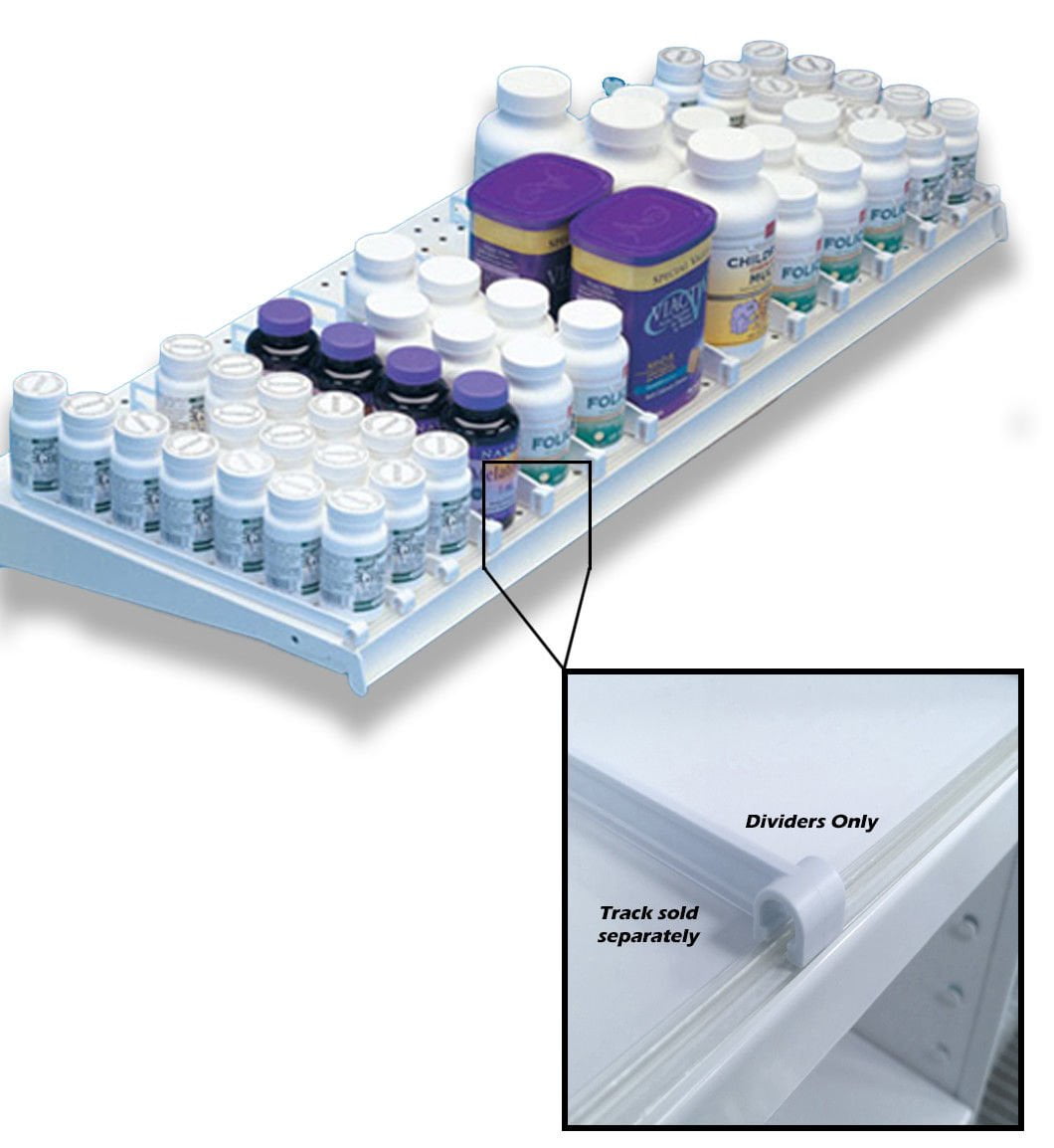 6" D Clip on Shelf Divider for Front Rail for Shelf Divider Management ...